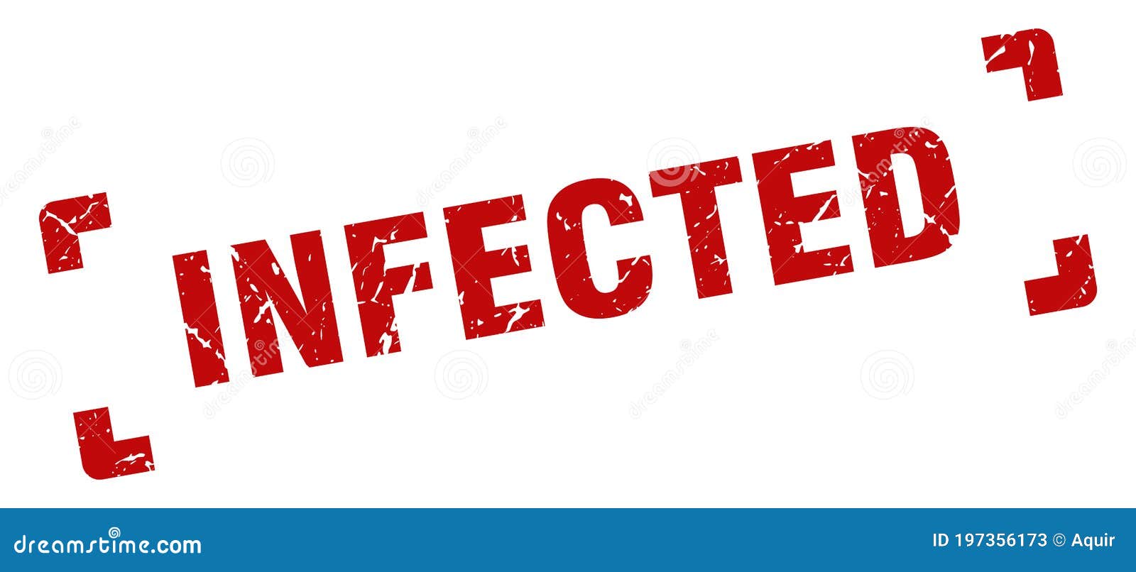 Infected Stamp. Square Grunge Sign Isolated on White Background Stock ...