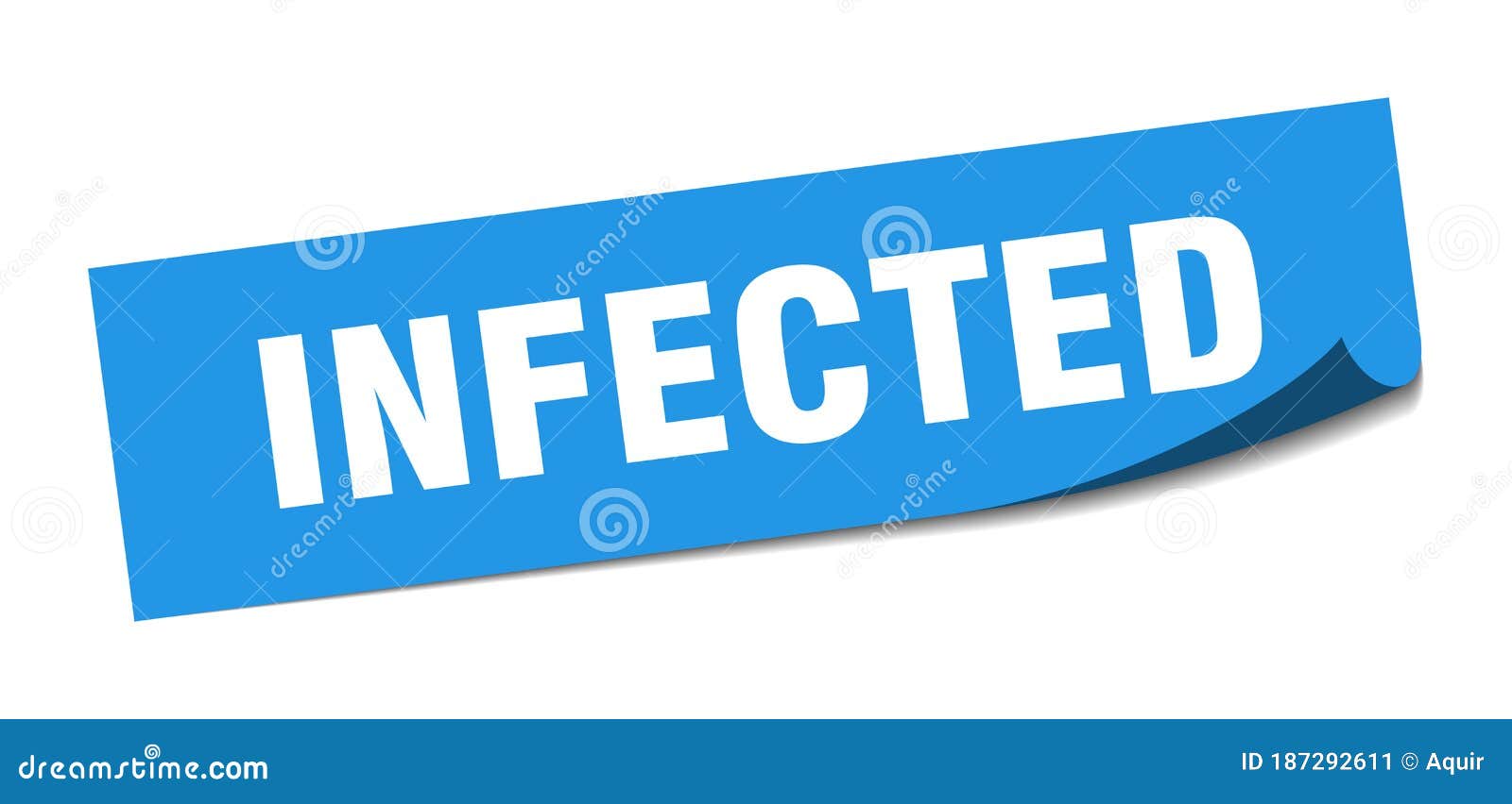 Infected Sticker. Infected Square Isolated Sign Stock Vector ...