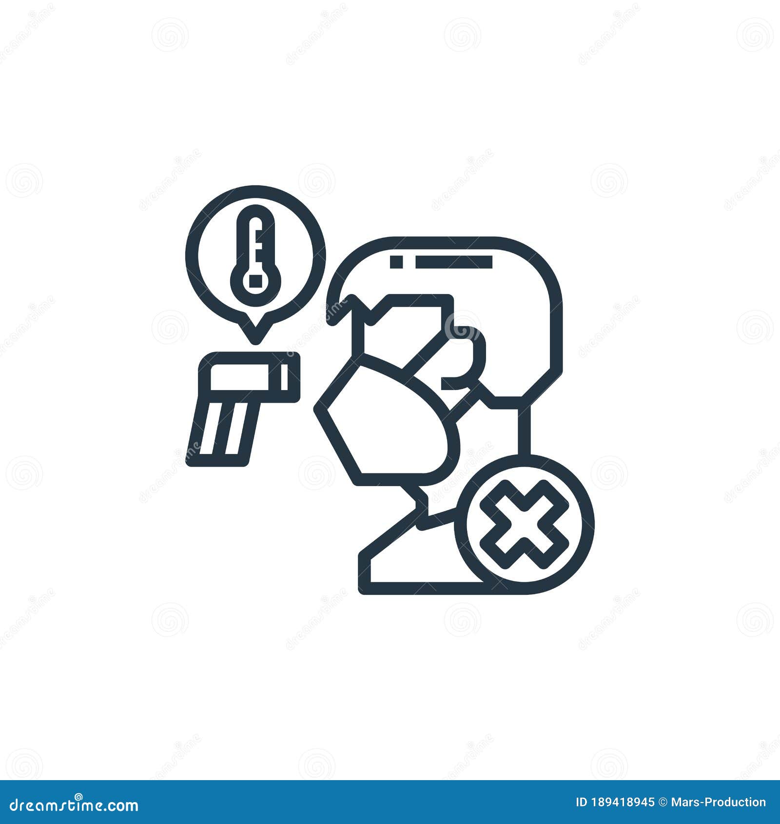 Infected Vector Icon Isolated on White Background. Outline, Thin Line ...