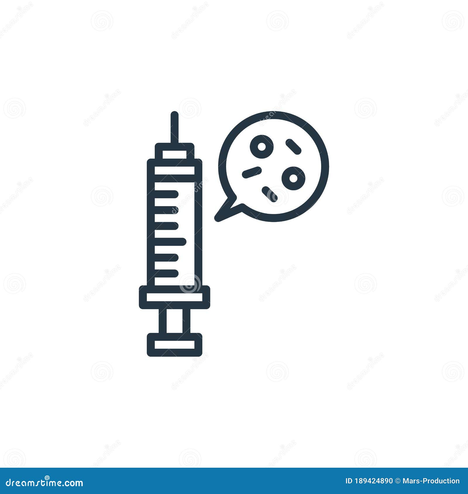 Infected Vector Icon Isolated on White Background. Outline, Thin Line ...