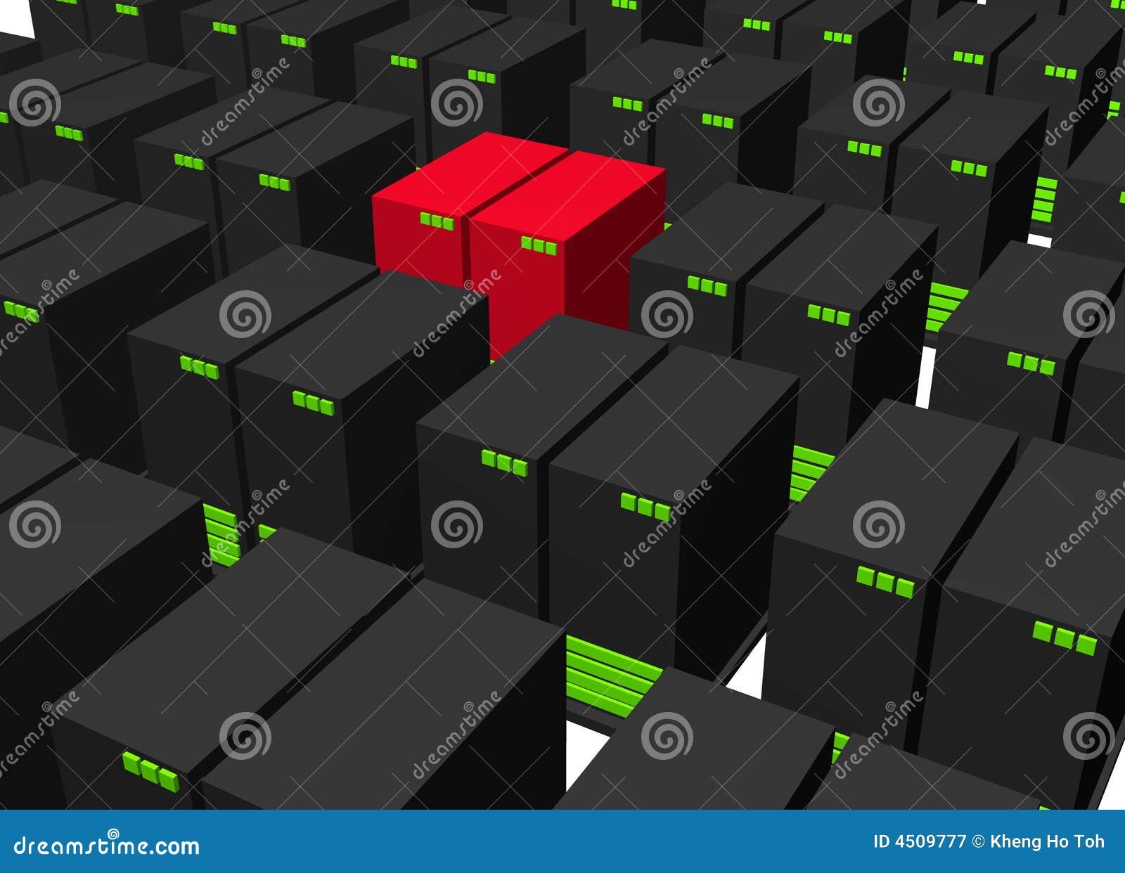 Infected Virus Intruder Alert Servers Stock Illustration - Illustration ...