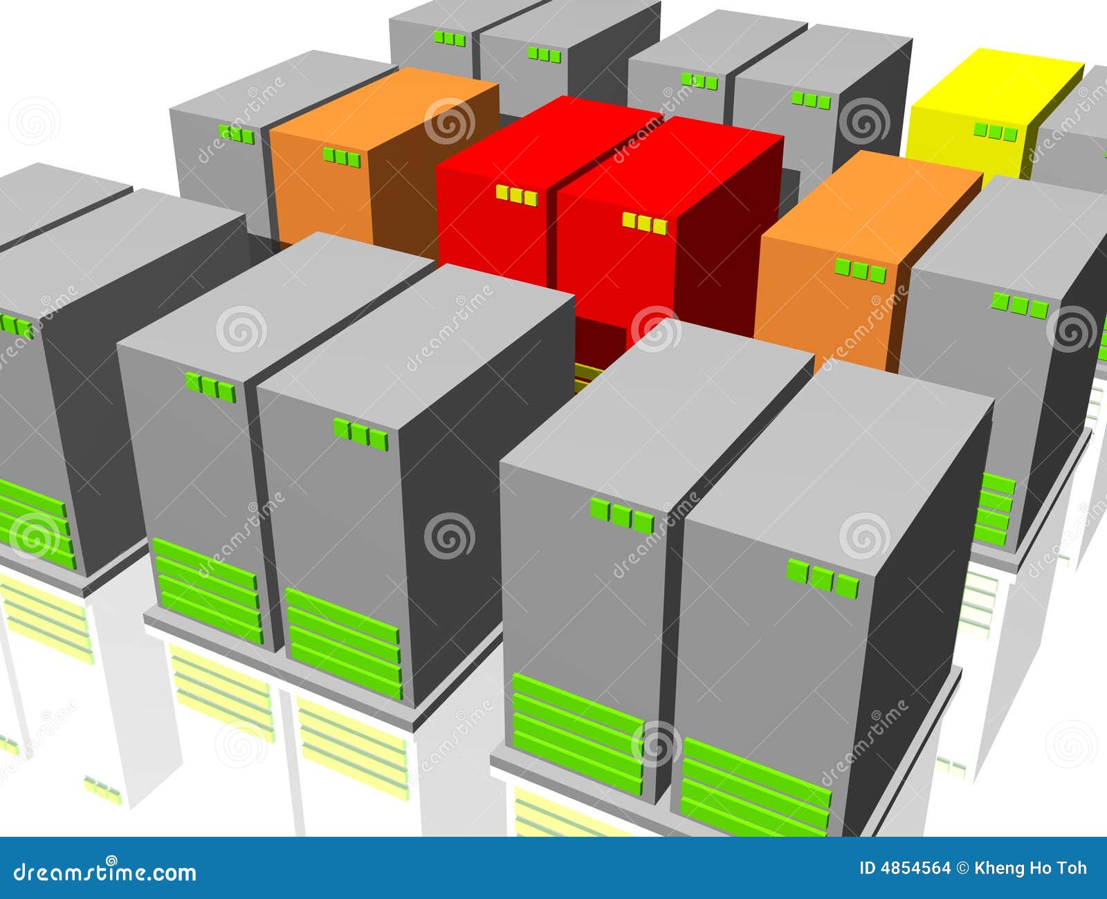 Infected Virus Server Network Security Breach Stock Illustration ...