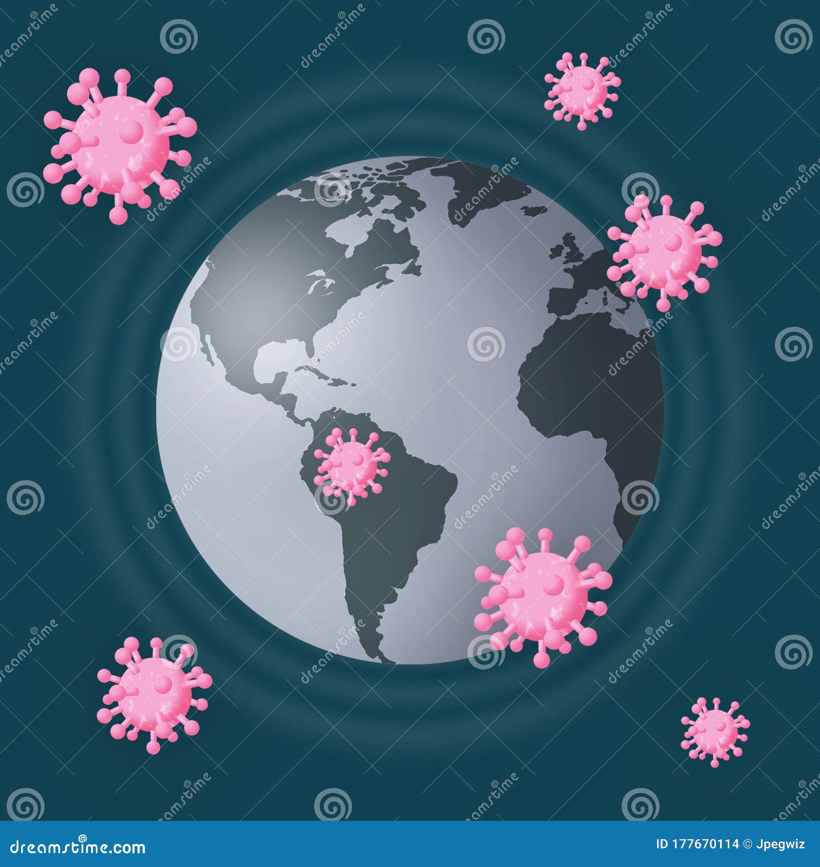 Infected World stock illustration. Illustration of pandemic - 177670114