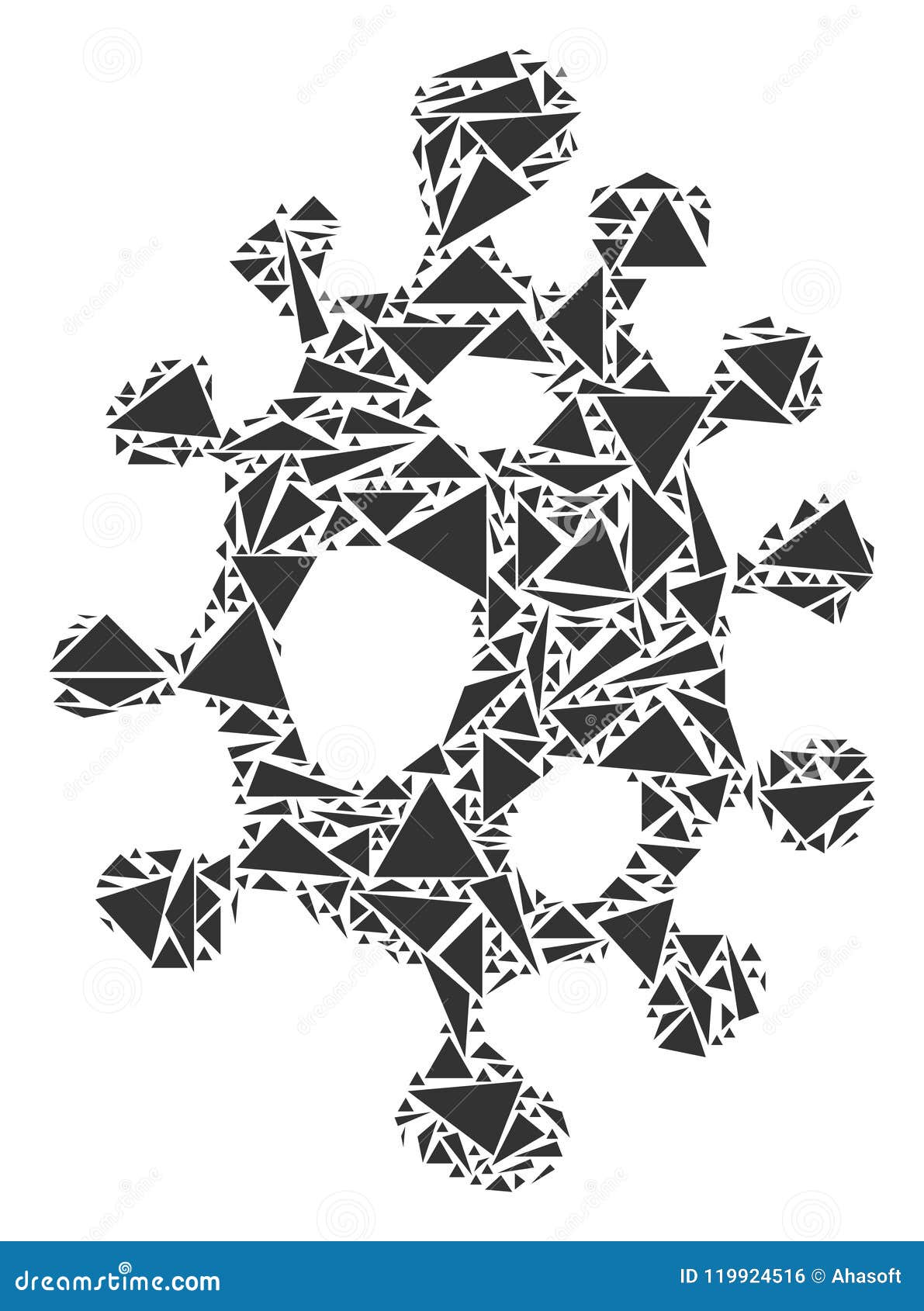 Infection Cell Collage of Triangles Stock Vector - Illustration of ...