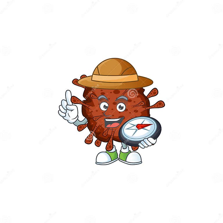 Infection Coronavirus an Experienced Explorer Working Using a Compass ...