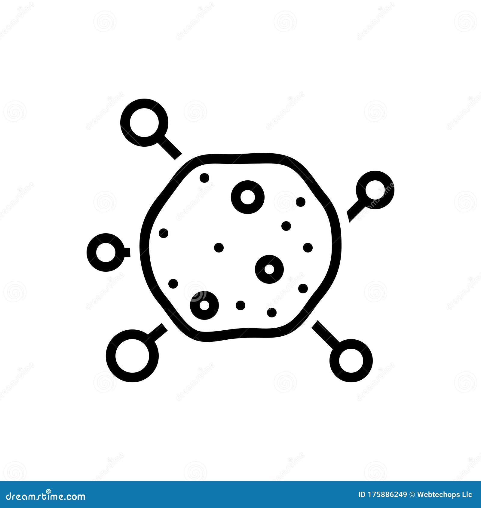 Black Line Icon for Infection, Disease and Epidemic Stock Vector ...