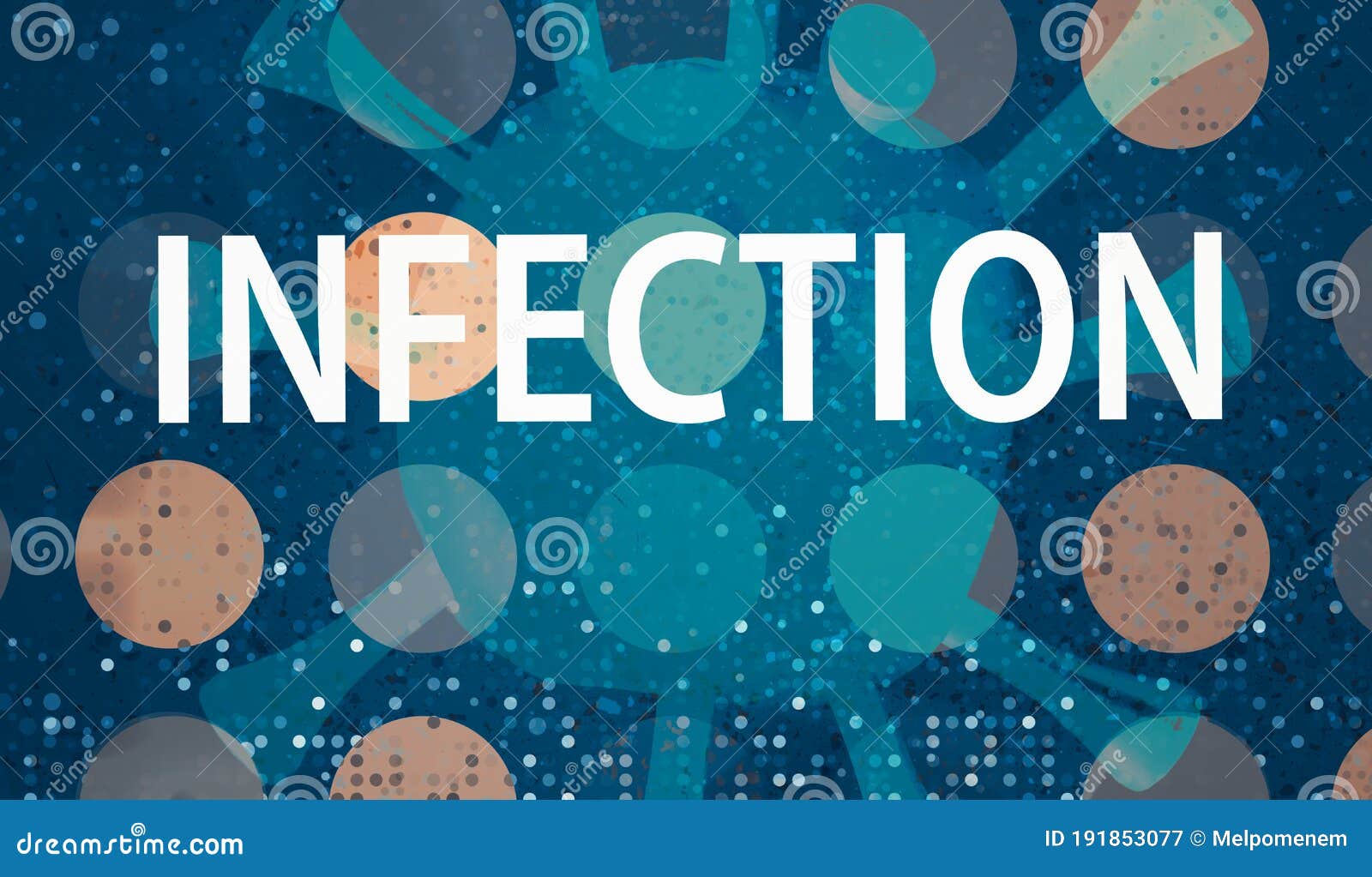 Infection Theme with Abstract Dots Background Stock Illustration ...