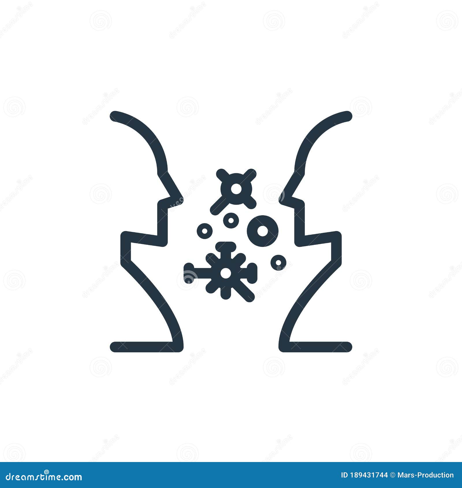 Infection Vector Icon Isolated on White Background. Outline, Thin Line ...