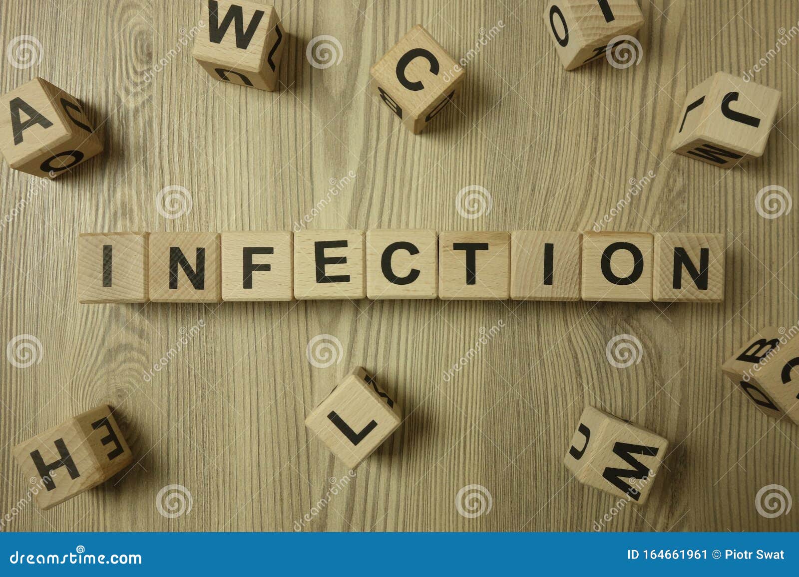 Infection Word from Wooden Blocks Stock Image - Image of medicine ...