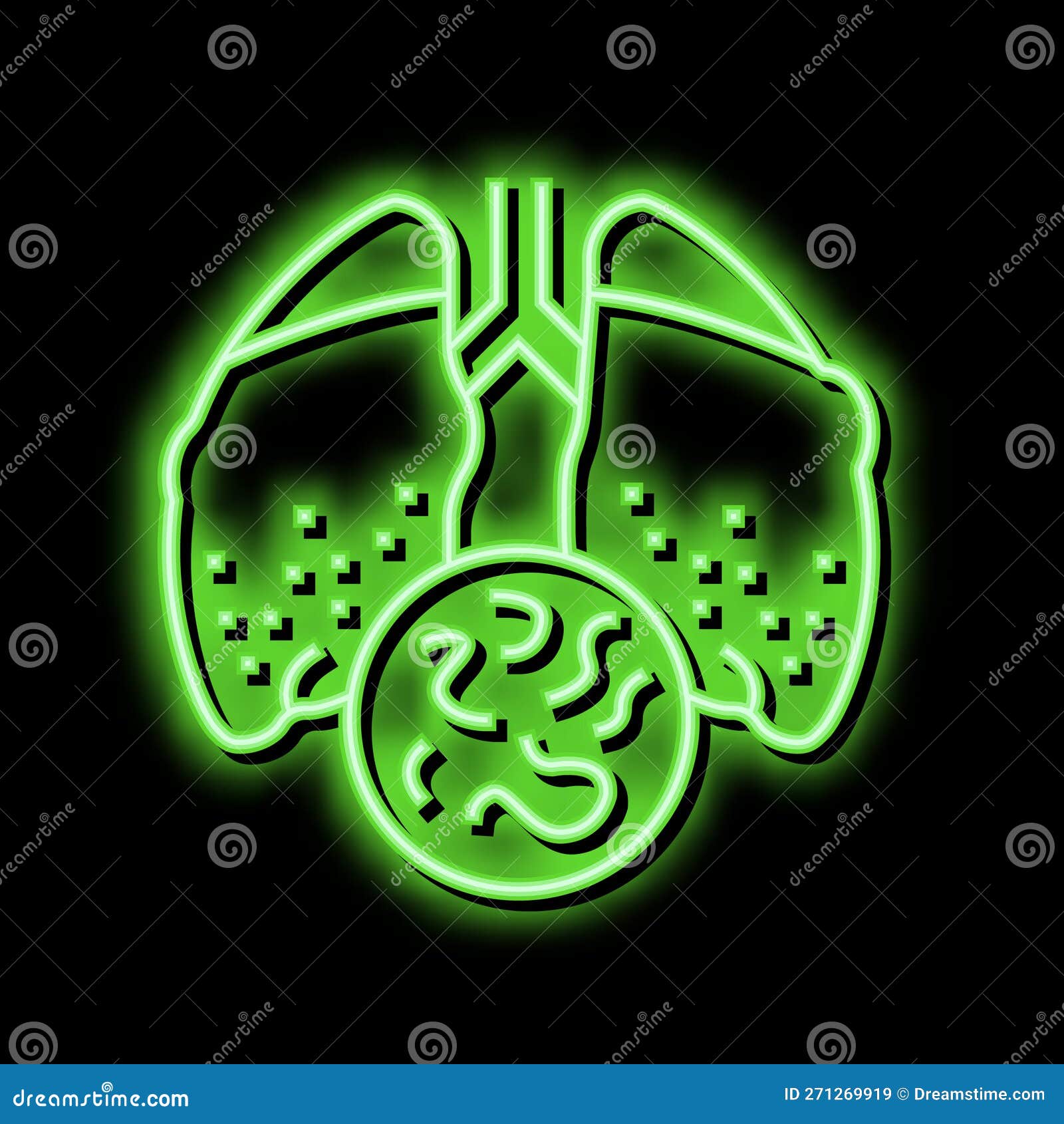 Infectious Disease Tuberculosis Neon Glow Icon Illustration Stock ...