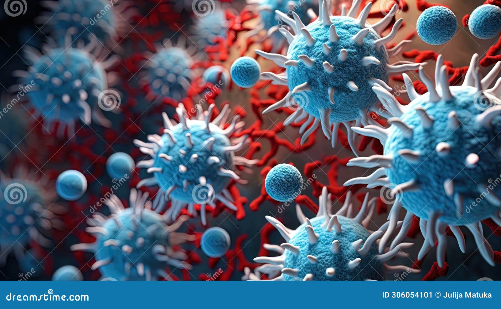 Infectious Pattern: Abstraction of Viral Cells Stock Illustration ...