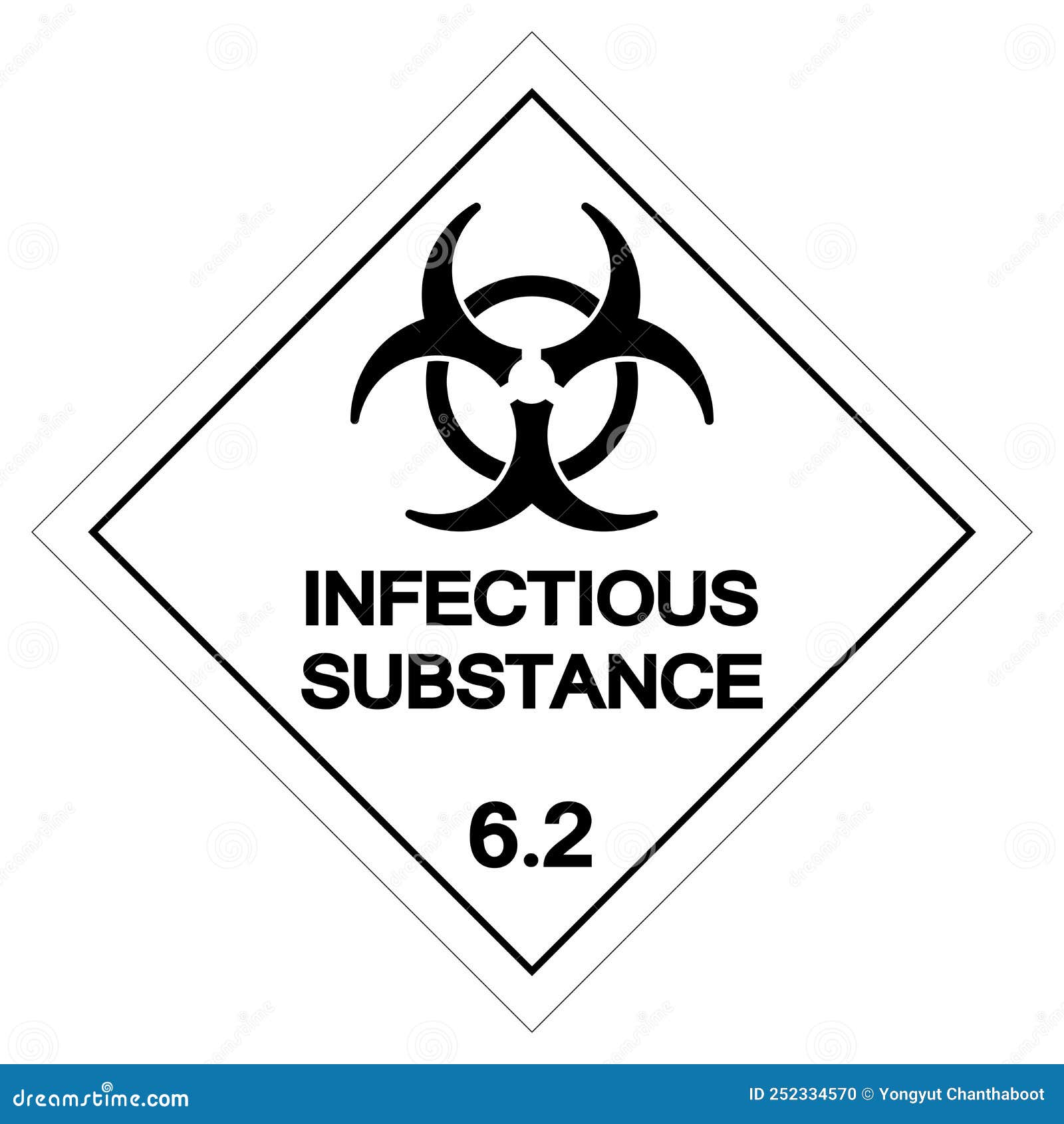 Infectious Substance Label Symbol Sign ,Vector Illustration, Isolate on ...