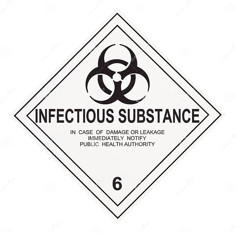 Infectious Substance Warning Label Stock Illustration - Illustration of ...