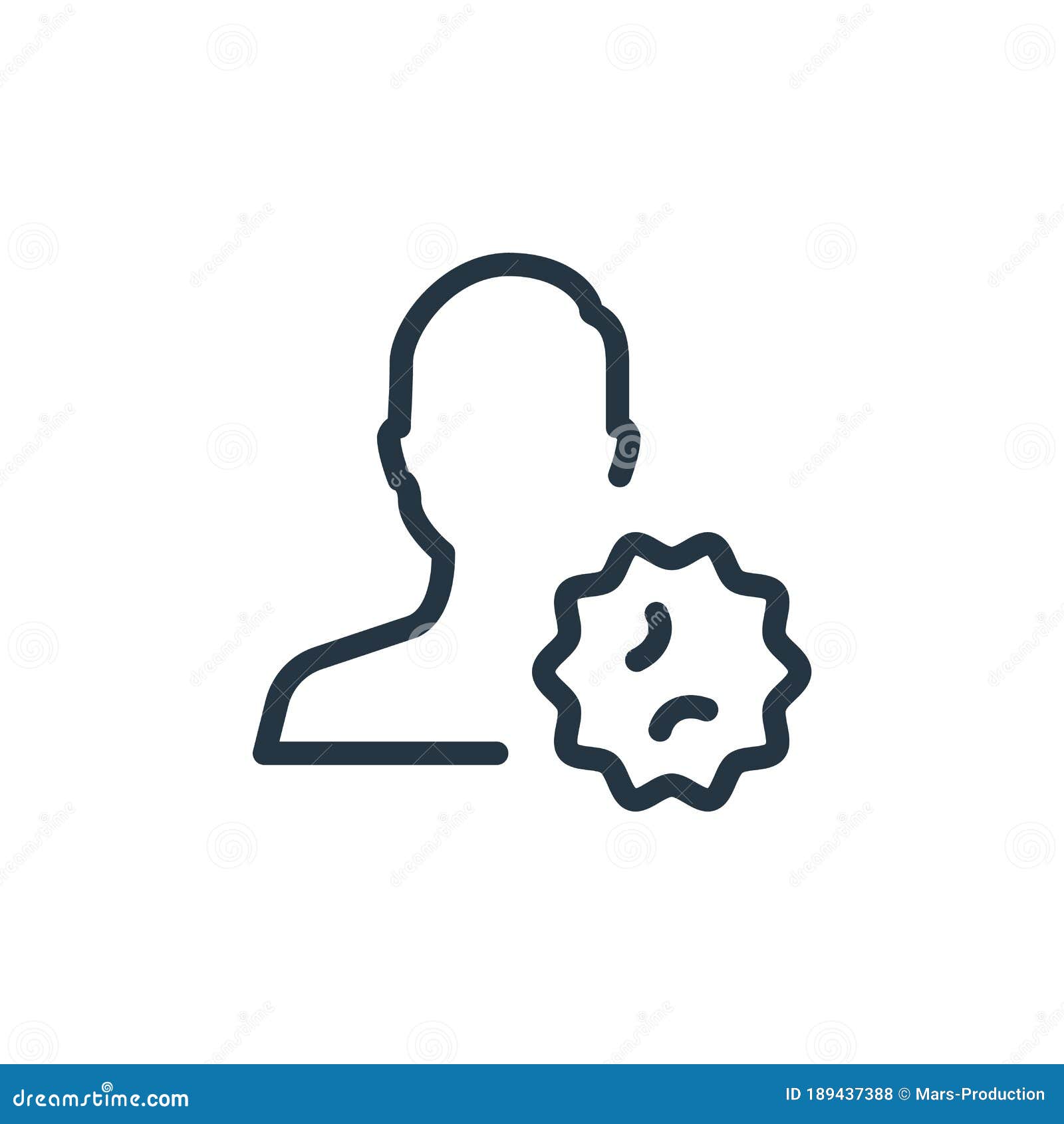 Infectious Vector Icon Isolated on White Background. Outline, Thin Line ...