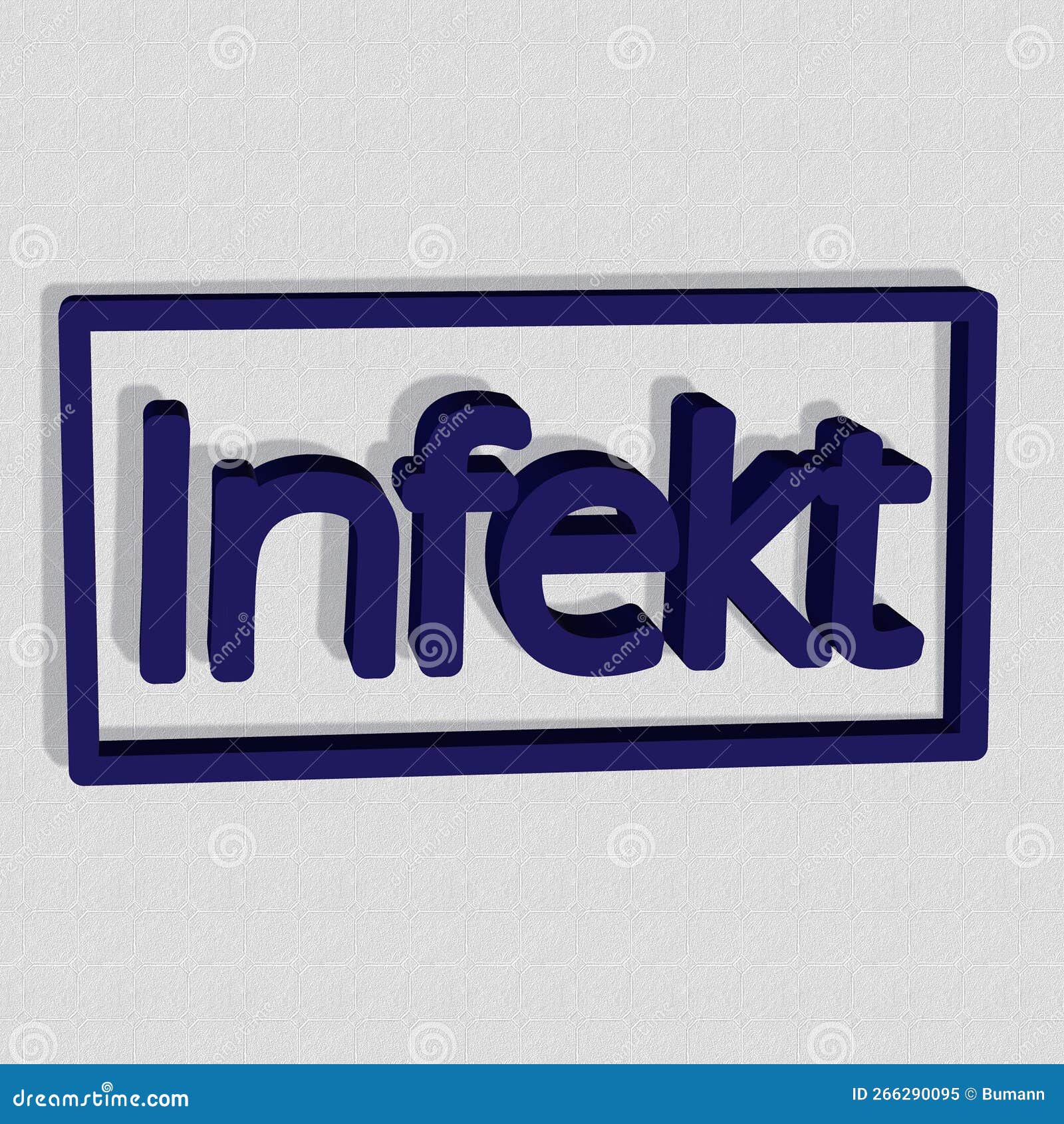 `Infekt` = `Infection` - Word, Lettering or Text As a 3D Illustration ...