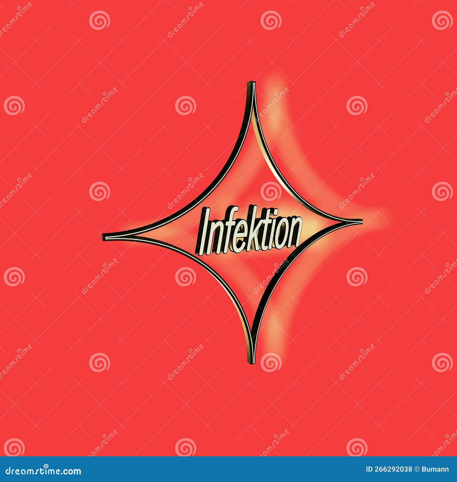 `Infektion` = `Infection` - Word, Lettering or Text As a 3D ...
