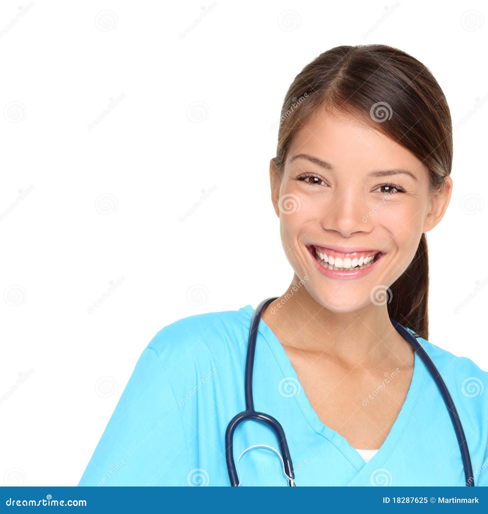 Infermiera immagine stock. Immagine di brunetta, ritratto - 18287625