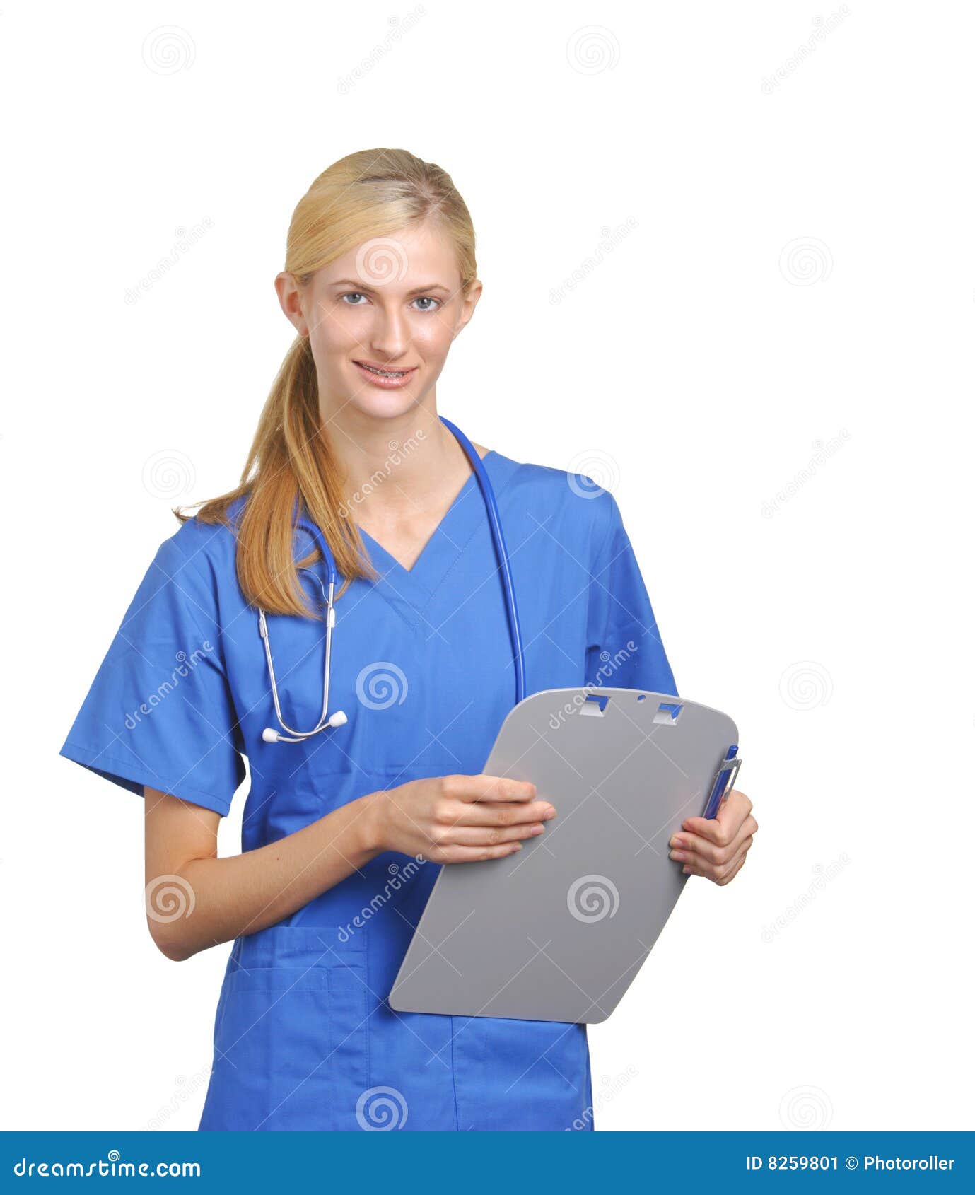 Infermiere Con Un Grafico Immagine. Immagine: 8259801