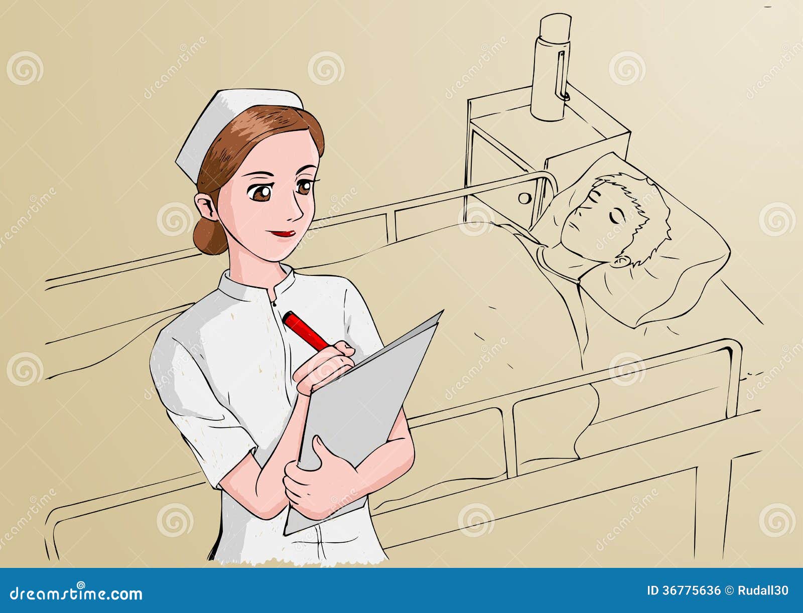 Infermiere illustrazione vettoriale. Illustrazione di bellezza - 36775636