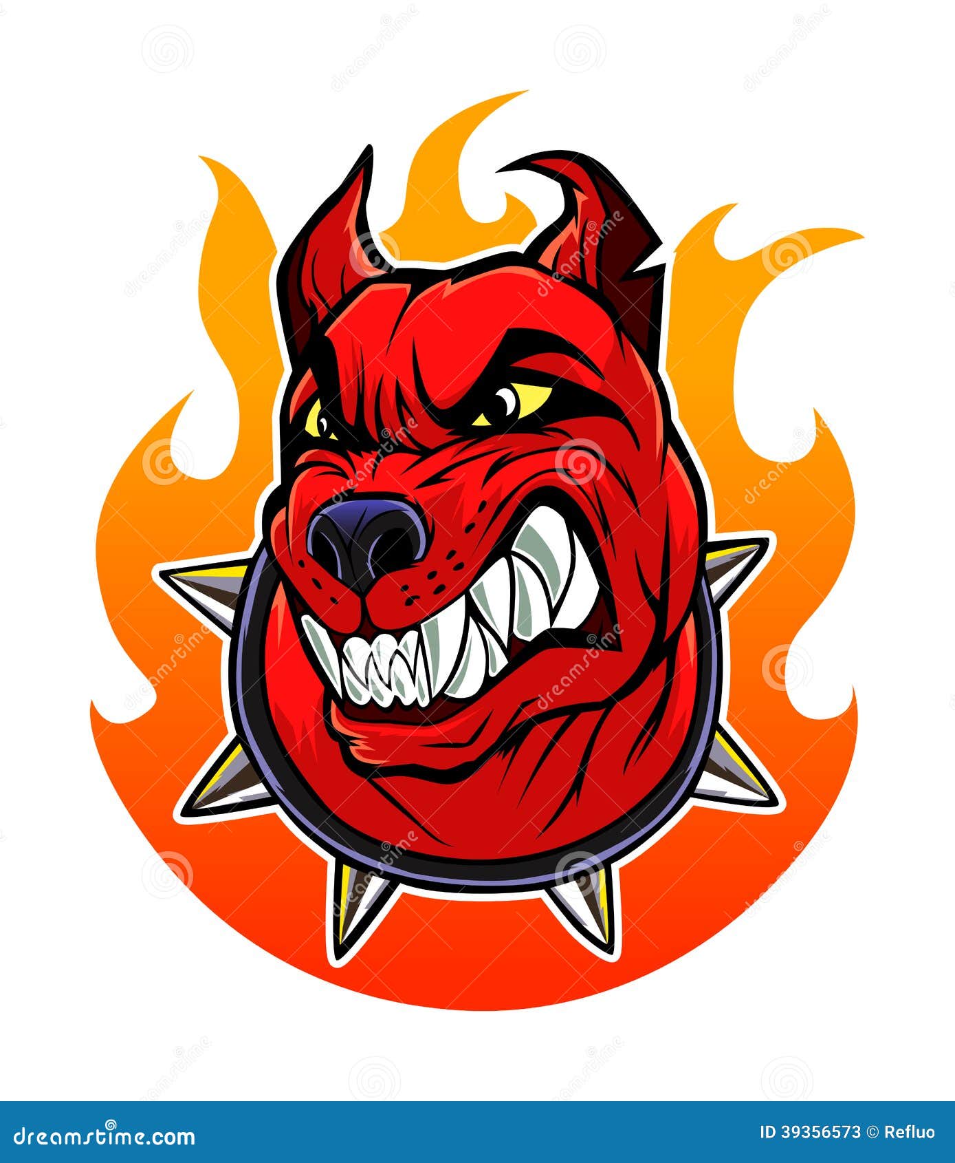 Infernal dog stock vector. Illustration of furious, doggy - 39356573