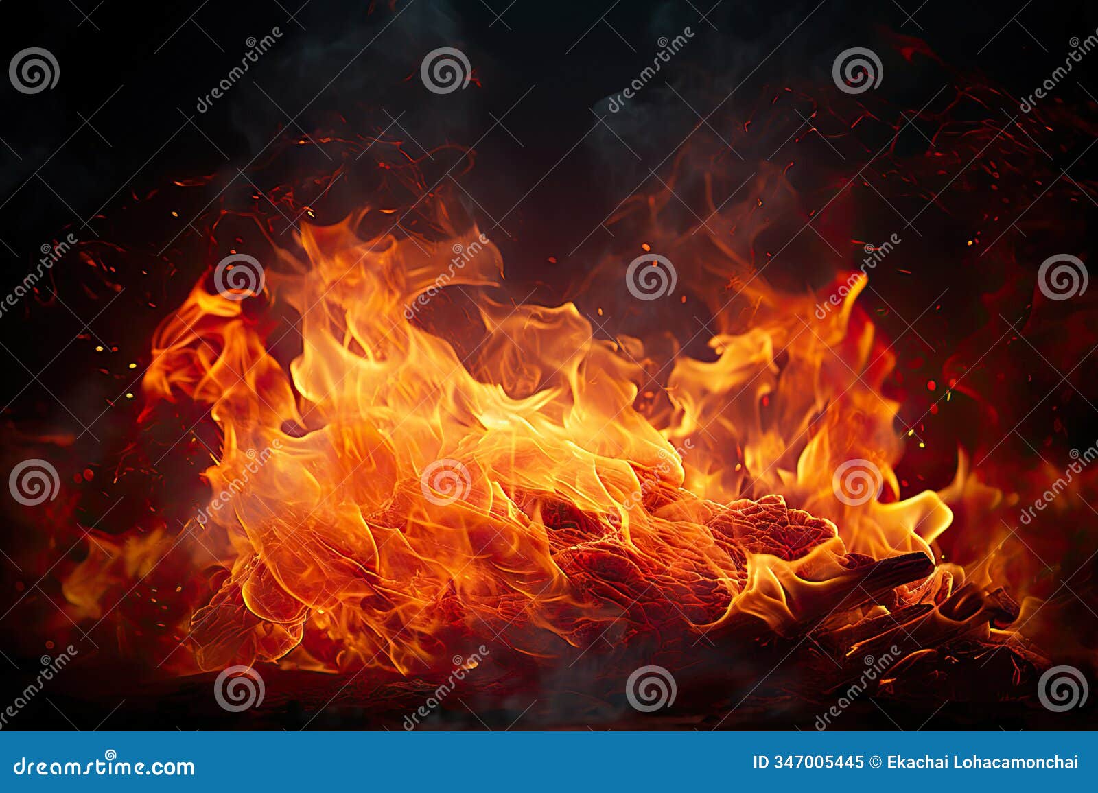 Inferno Illuminance Captivating Fire Display on a Dark Background ...