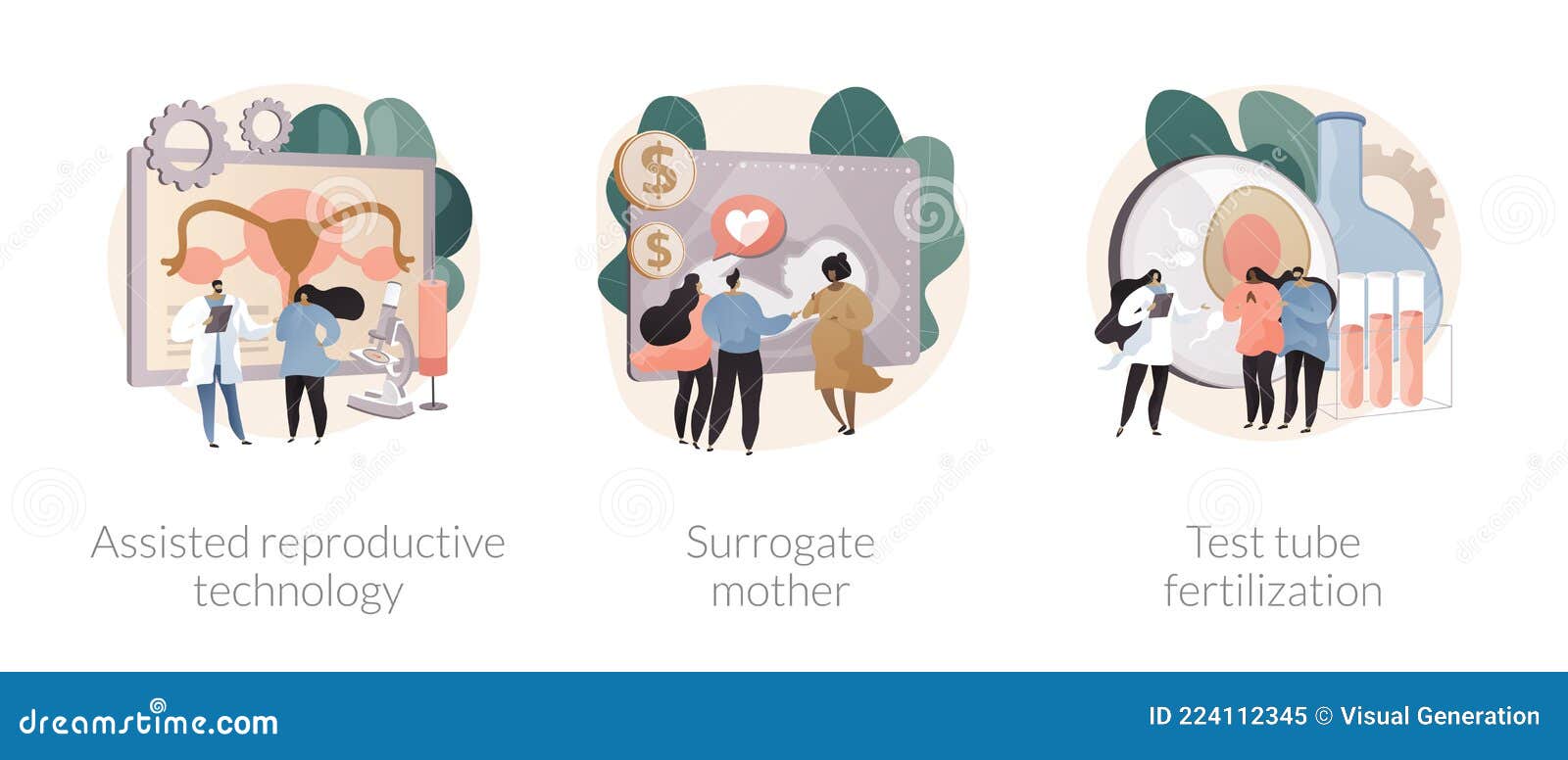 Infertility Procedures Abstract Concept Vector Illustrations. Stock ...