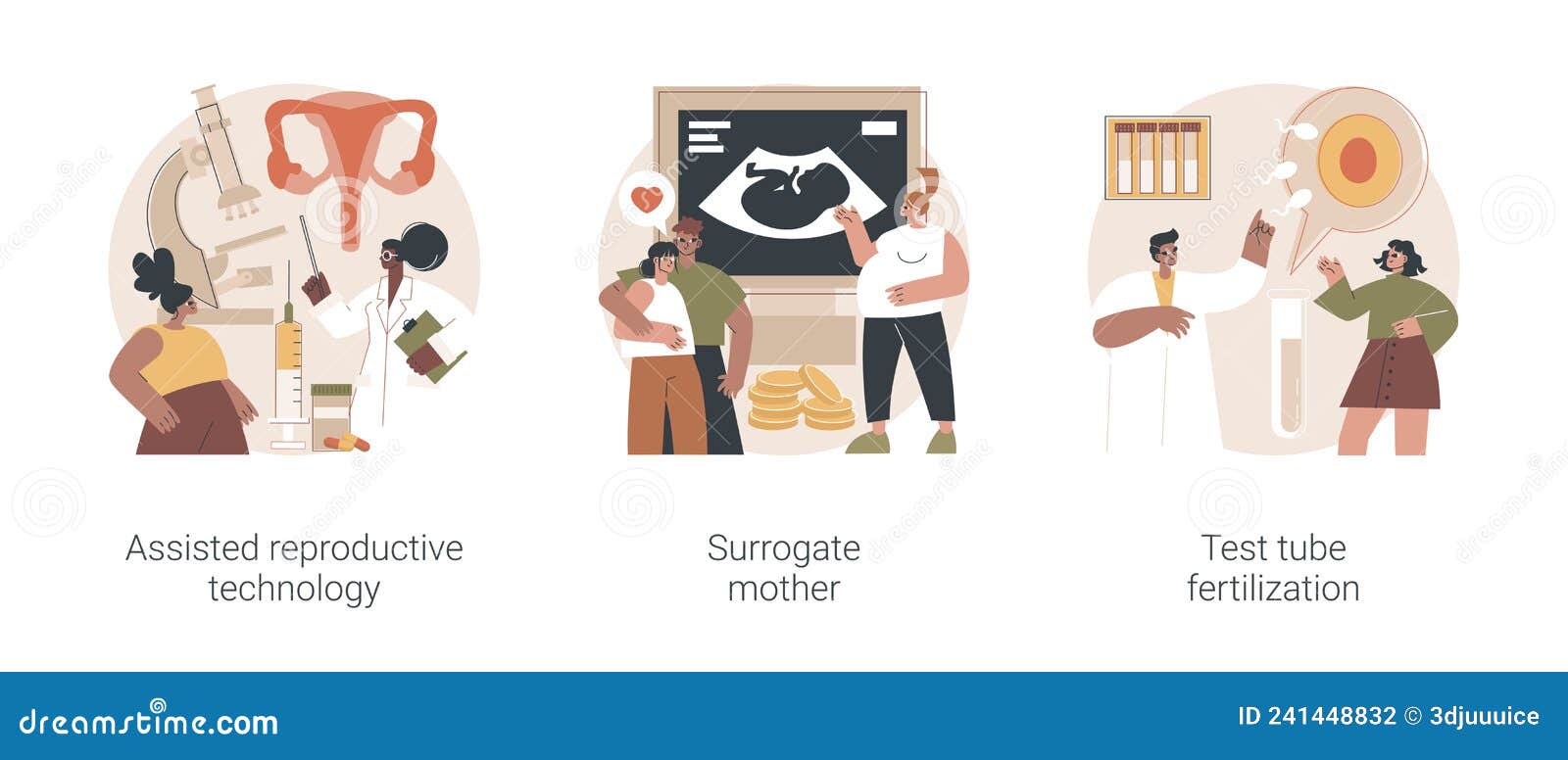 Infertility Procedures Abstract Concept Vector Illustrations. Stock ...