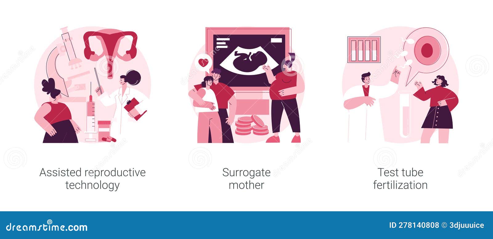 Infertility Procedures Abstract Concept Vector Illustrations. Stock ...