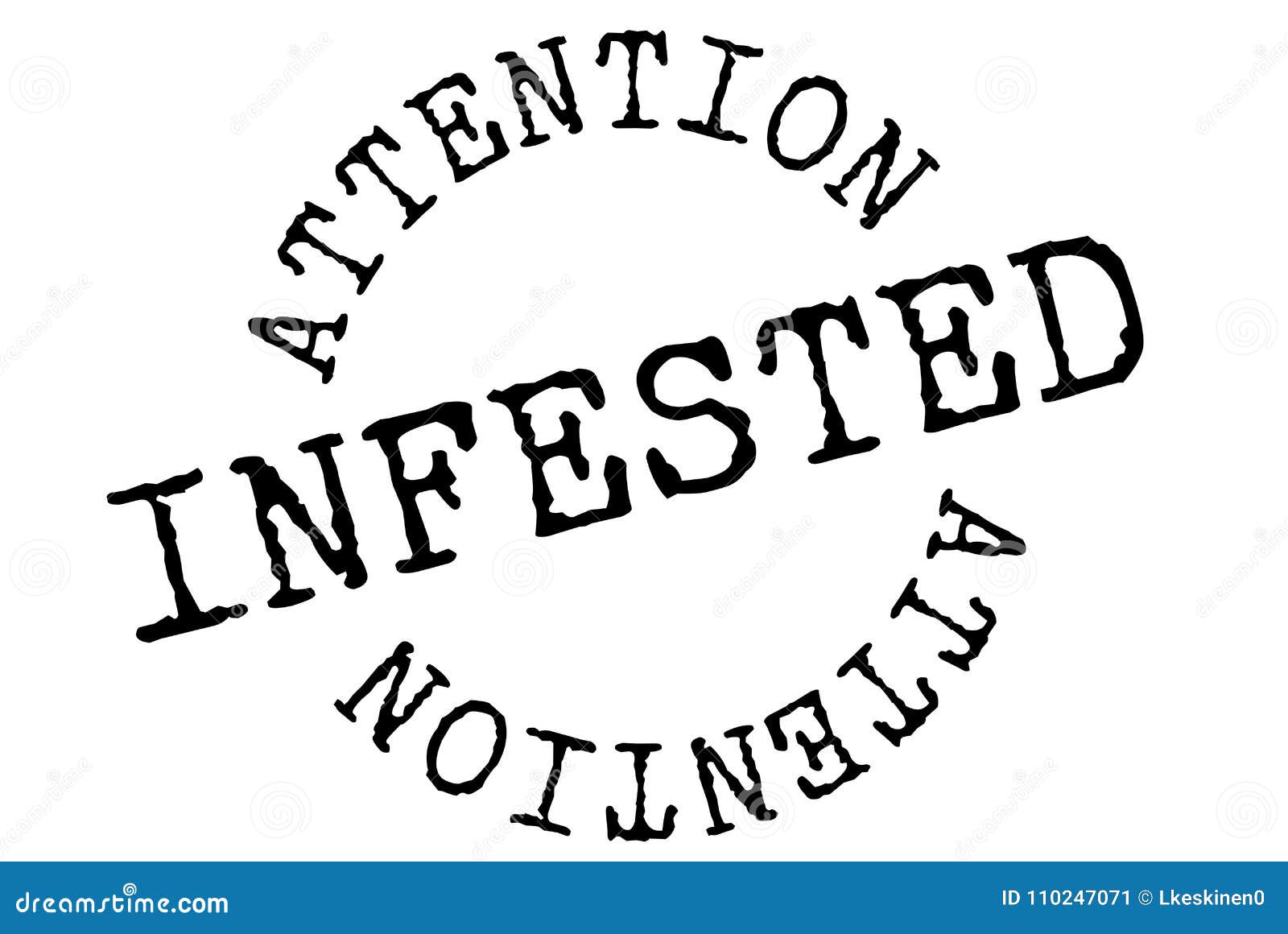 Infested typographic stamp stock vector. Illustration of dirty - 110247071