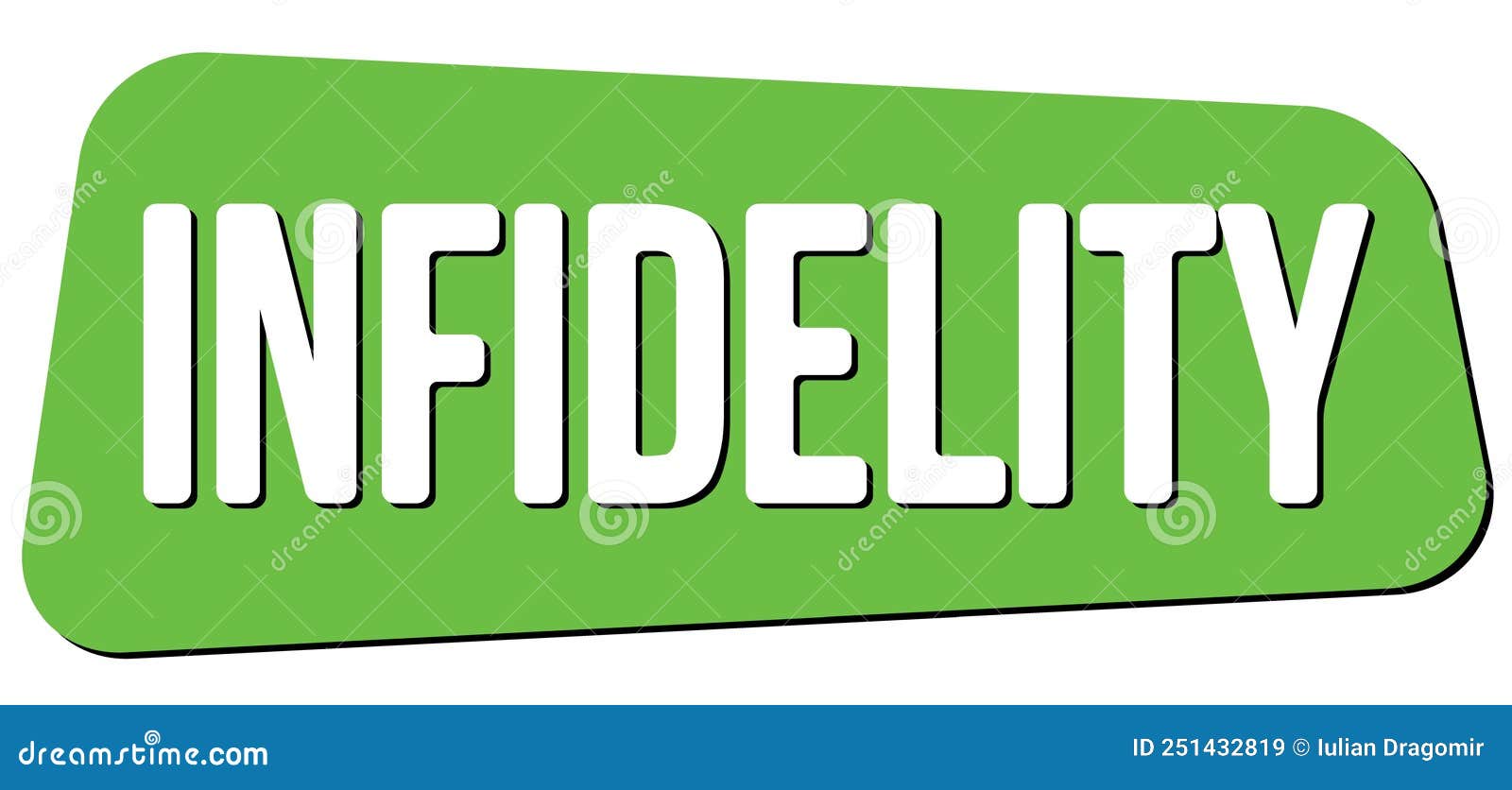 INFIDELITY Text on Green Trapeze Stamp Sign Stock Illustration ...