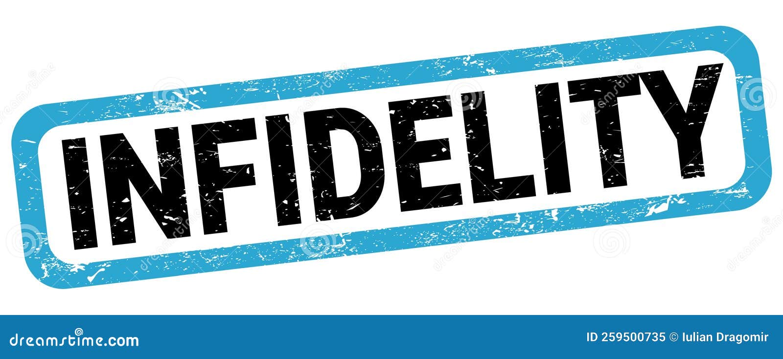 INFIDELITY Text Written on Blue-black Rectangle Stamp Stock Image ...