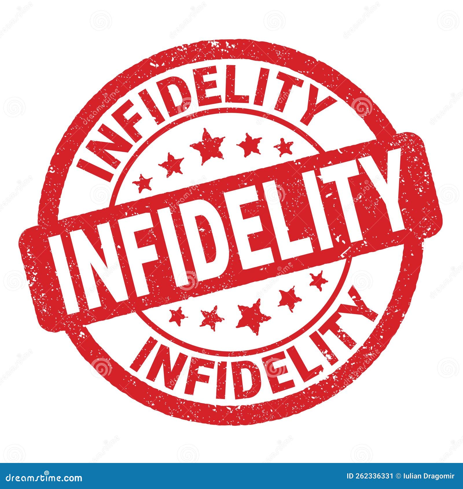 INFIDELITY Text Written on Red Round Stamp Sign Stock Illustration ...