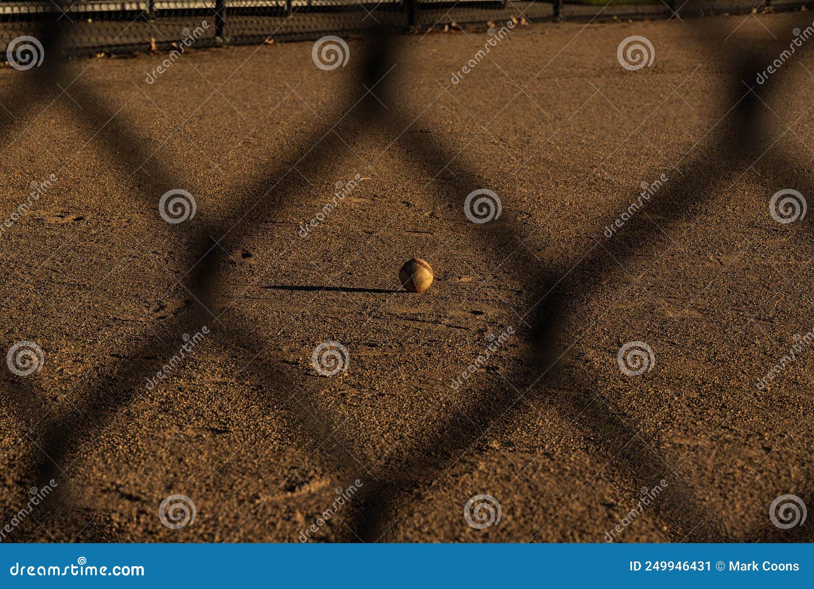 The Infield of a Baseball Diamond in the Early Morning Stock Image ...