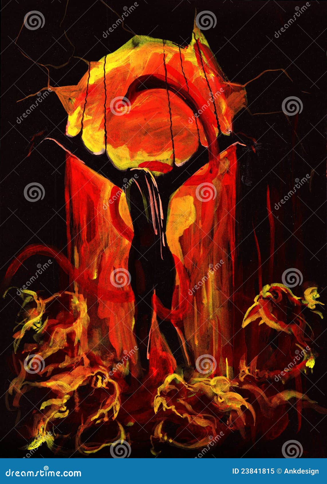 Infierno stock de ilustración. Ilustración de quema, oscuro - 23841815