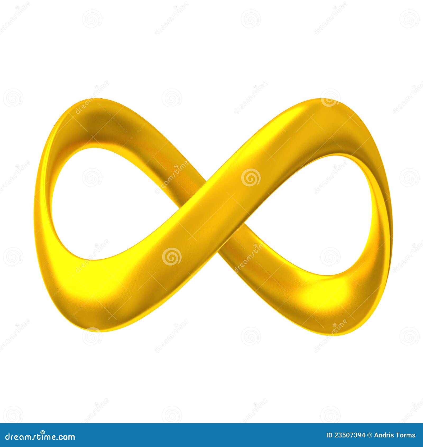 Infini 3d d'or illustration stock. Illustration du créateur - 23507394