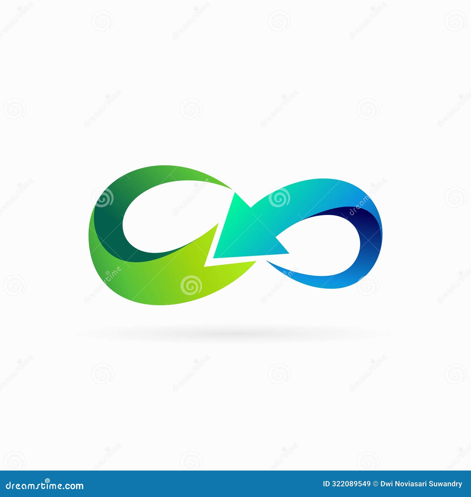 Infinite and Arrow Shapes Combination Logo Design, Arrow Infinity Logo Stock Vector ...