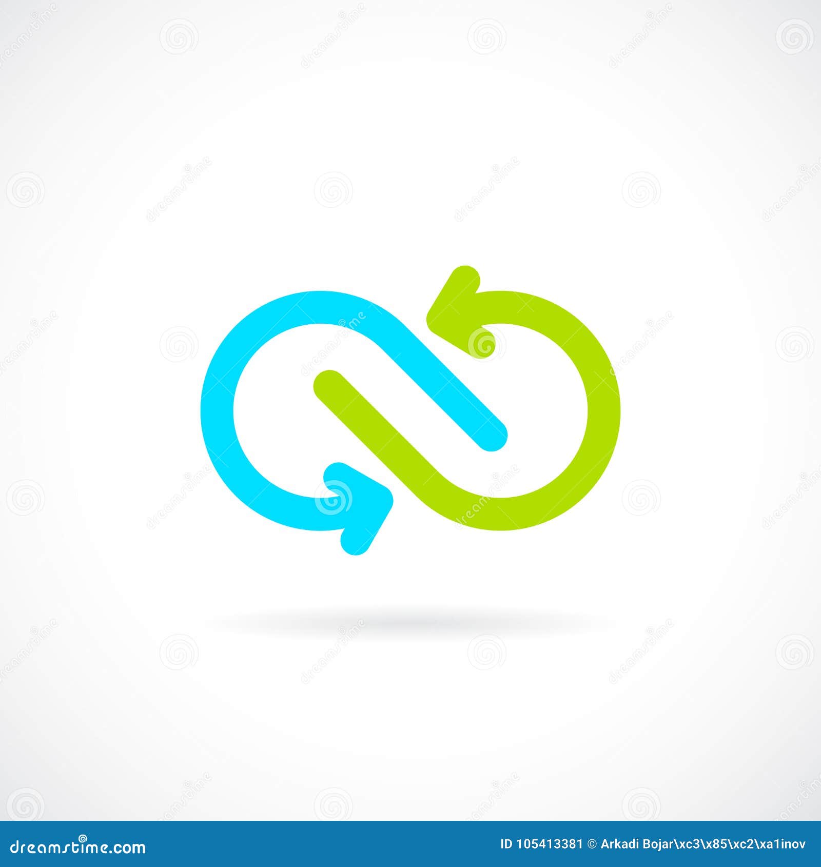 Infinite Arrows Vector Logo Stock Vector - Illustration of future ...