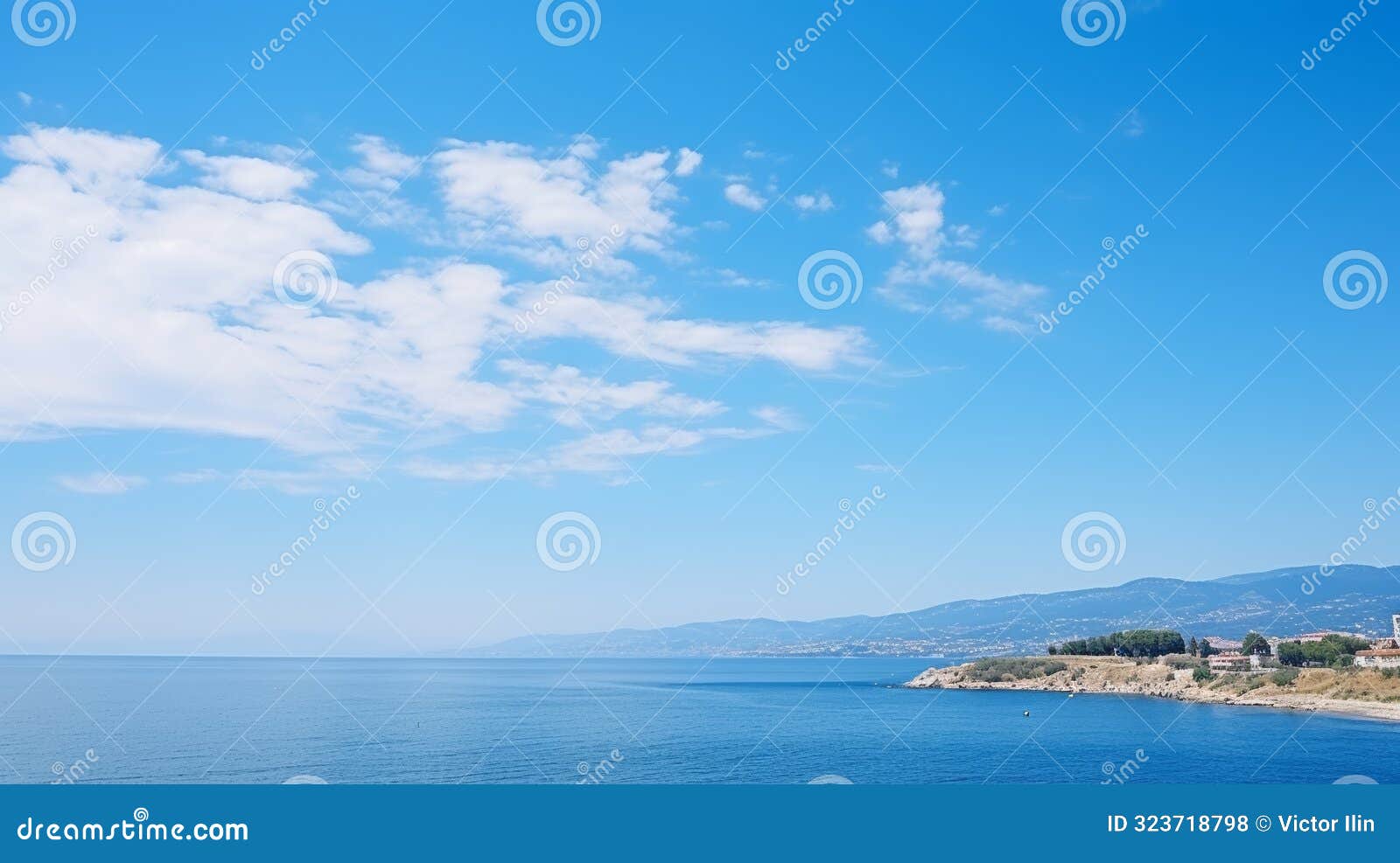 Infinite Blue Horizons Panoramic Sea and Sky View with Endless Stretch ...