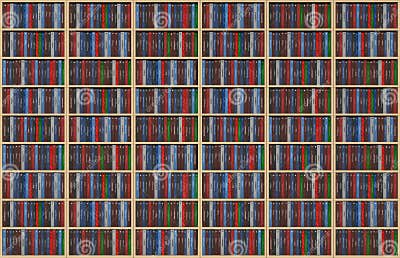 Infinite Books on Bookshelf Stock Illustration - Illustration of ...