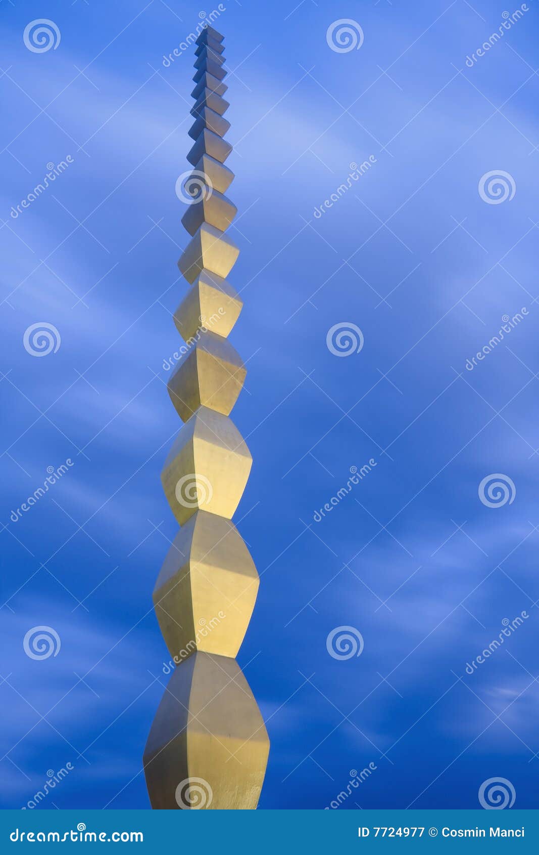 Infinite column stock image. Image of brancusi, landmark - 7724977