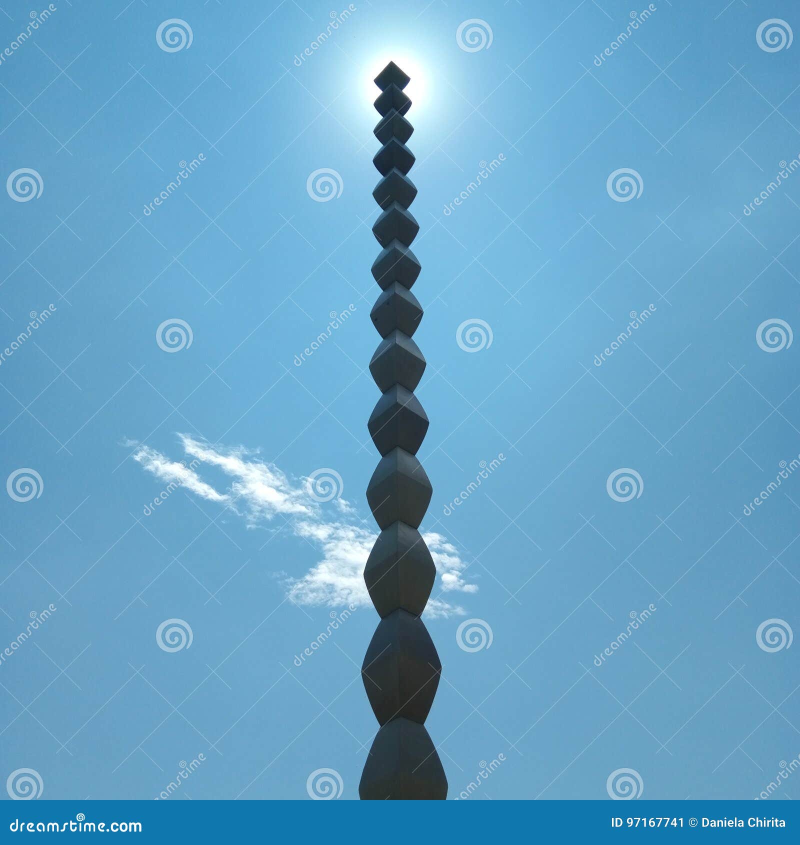 The Infinite Column stock image. Image of column, constantinbrancusi ...