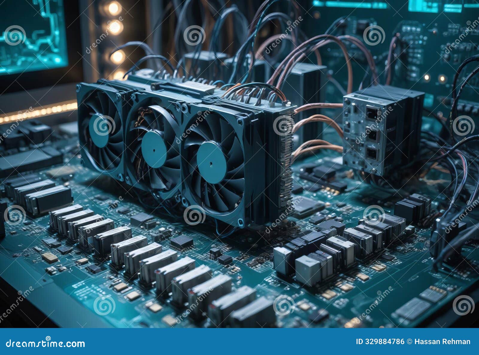 Infinite Cycle of Technological Components Stock Illustration ...