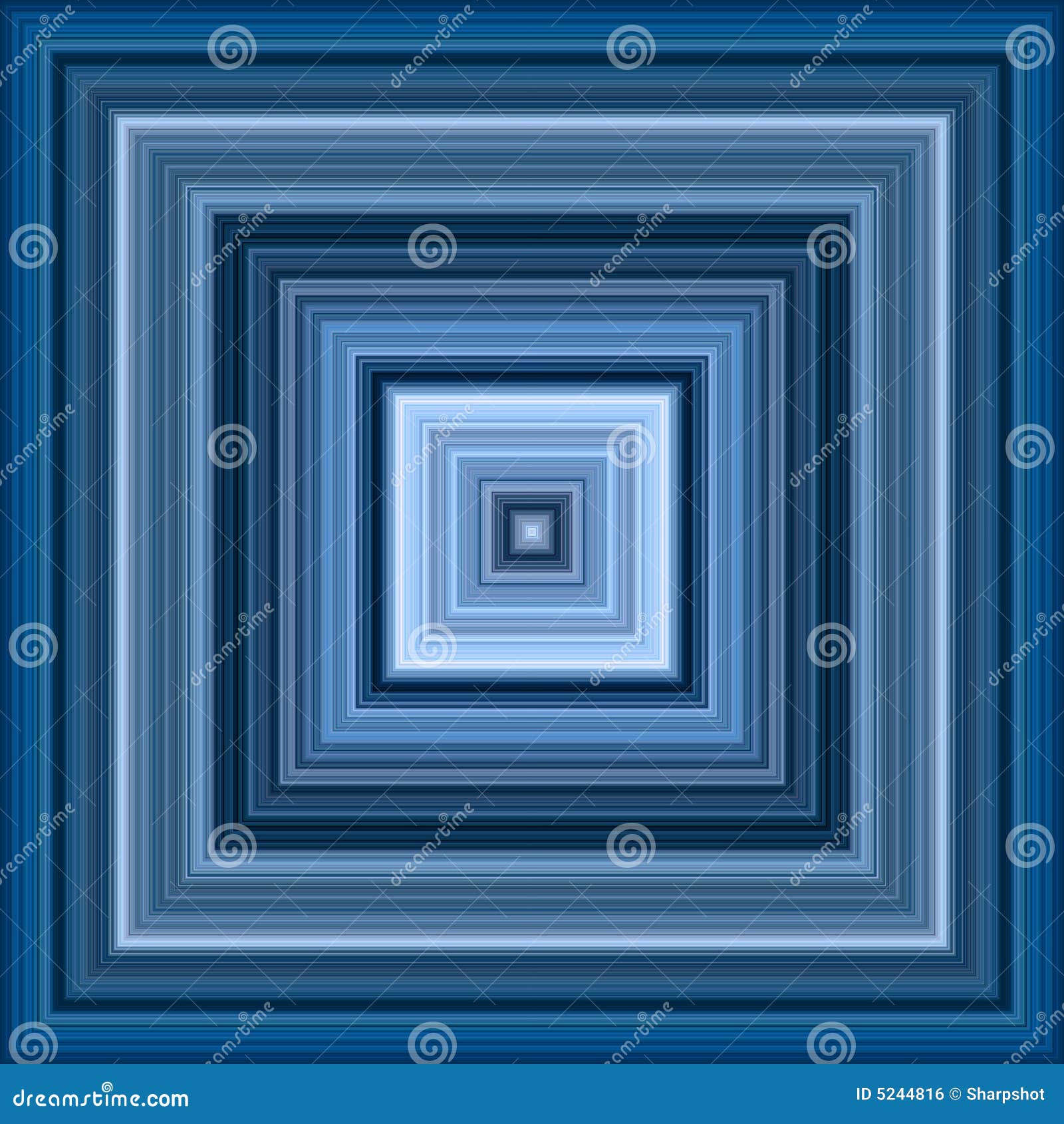 Infinite Decreasing Blue Squar Stock Illustration - Illustration of ...