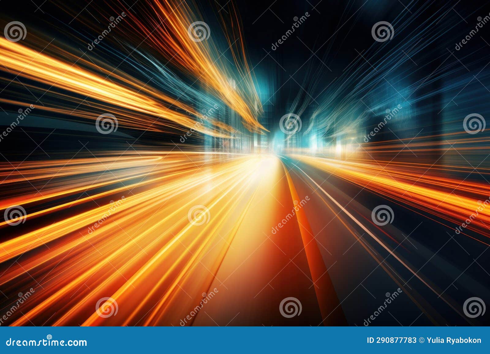 Infinite Digital Data Flow Motion. Generate Ai Stock Image - Image of ...