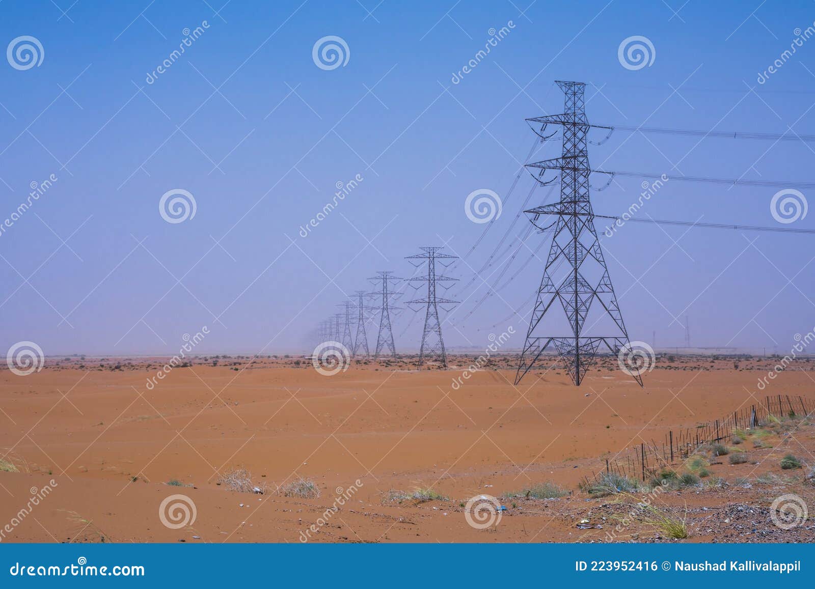 Endless electric line stock photo. Image of voltage - 223952416