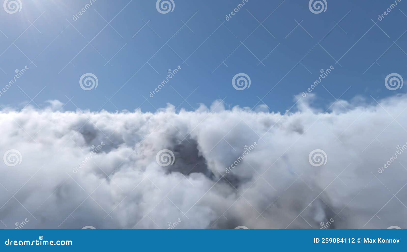 Infinite Fly Above the Cinematic Clouds Background Seamless Loop V01 ...