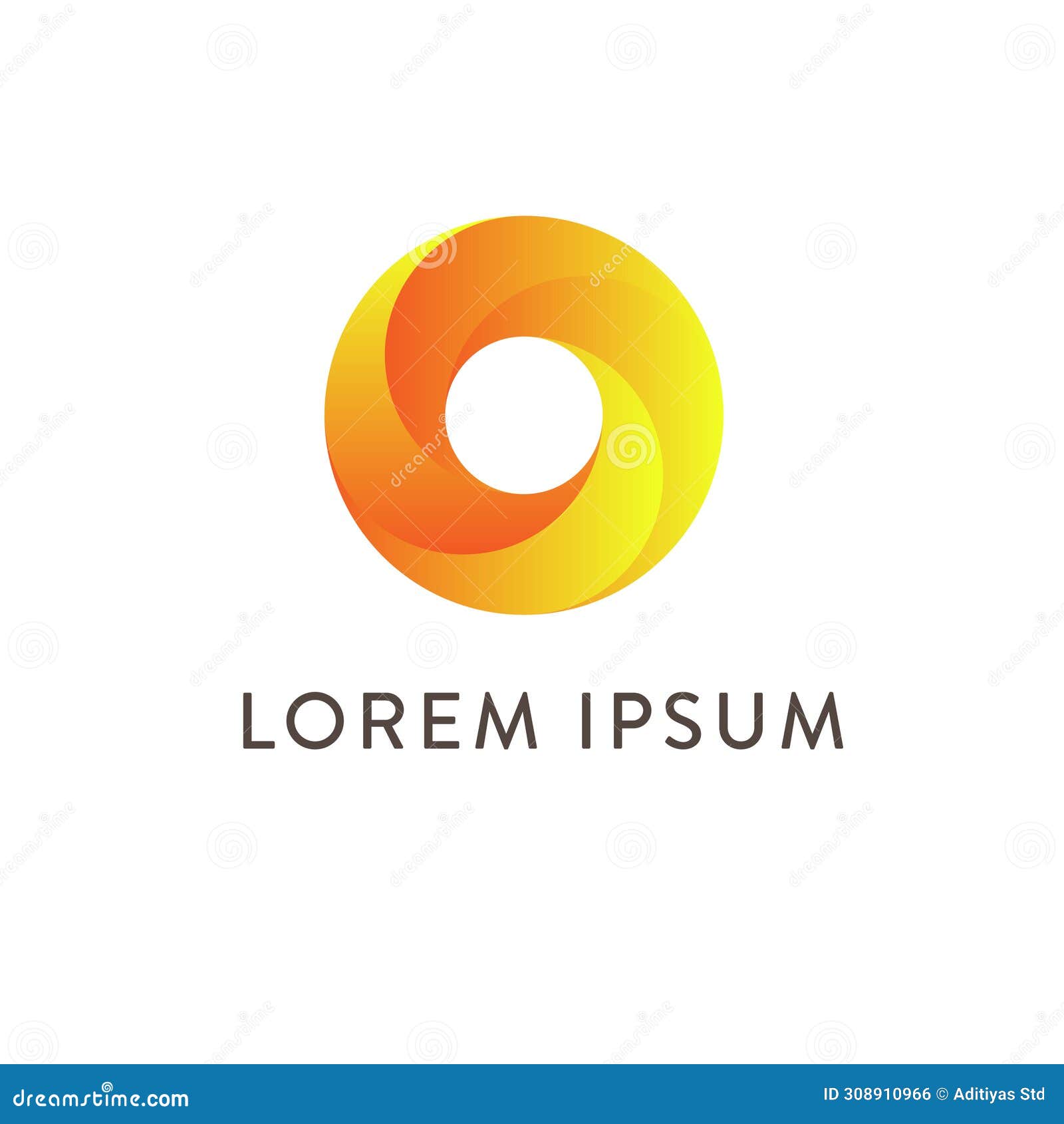 Infinite Gradient Circle Logo. Creative Dynamic Round Logotype ...