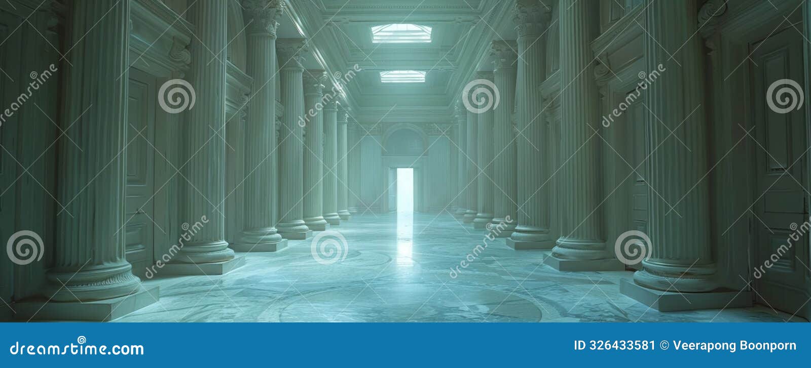 Infinite Hallway Of Doors Leading To Different Eras A Journey Through ...