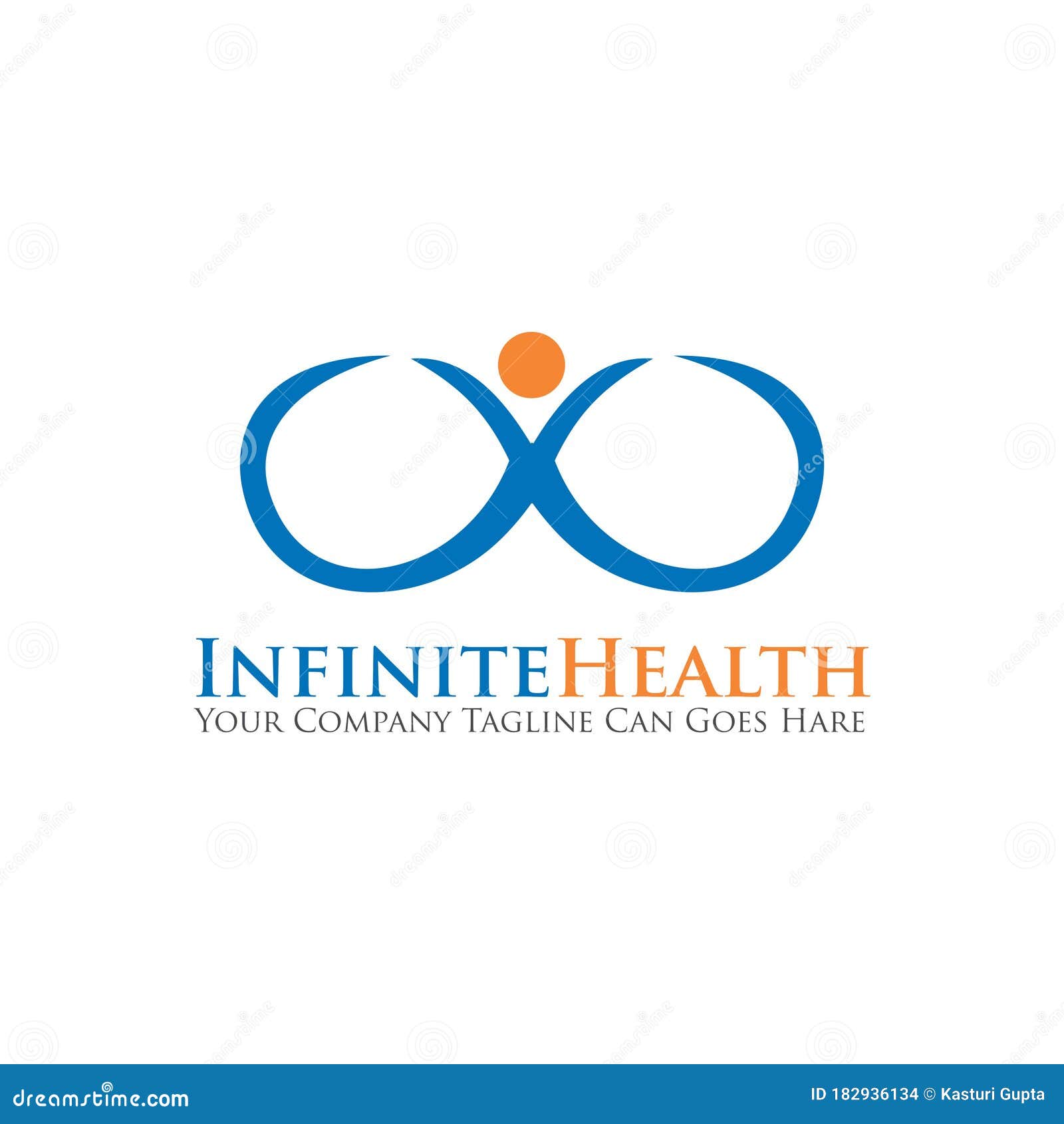 Infinite Health Related Company Vector Logo Design Template Stock ...