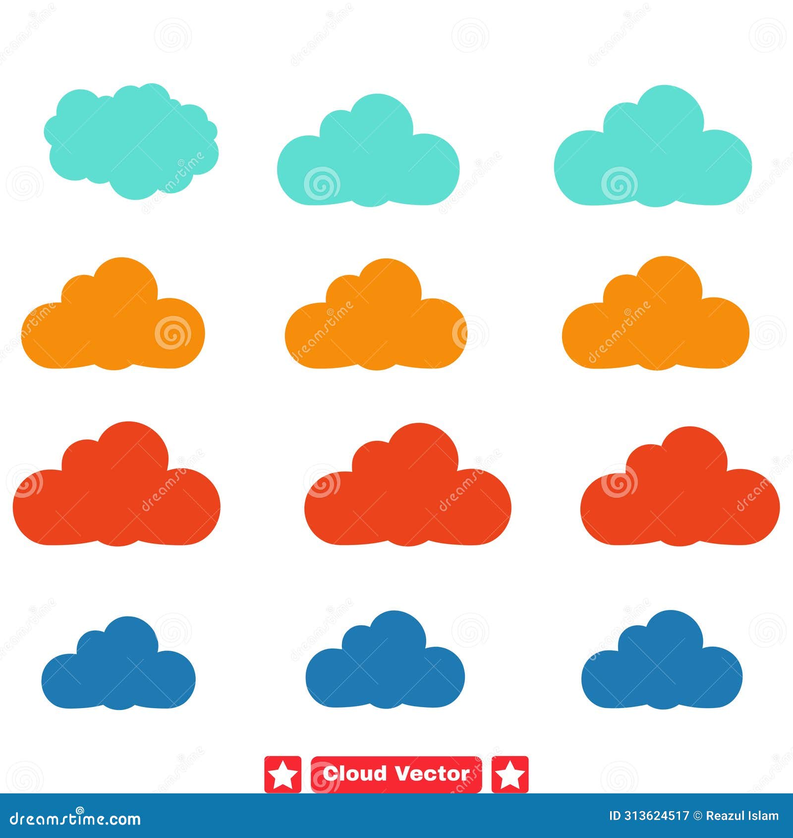 Infinite Horizons Sky Inspired Designs with Cloud Silhouettes Stock ...